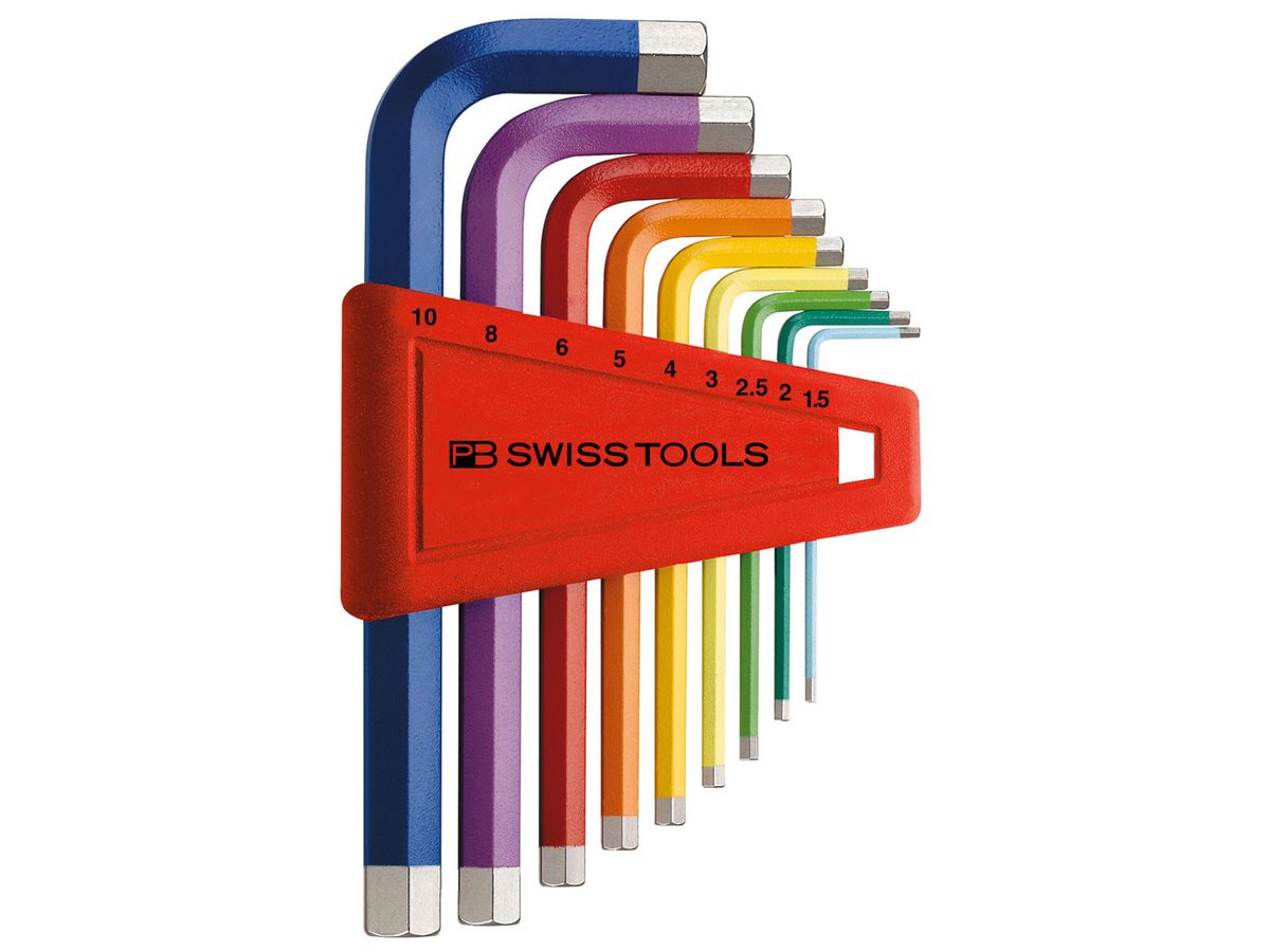 RAINBOW Inbus-Set, kurz, 1.5/2/2.5/3/4/5/6/8/10mm