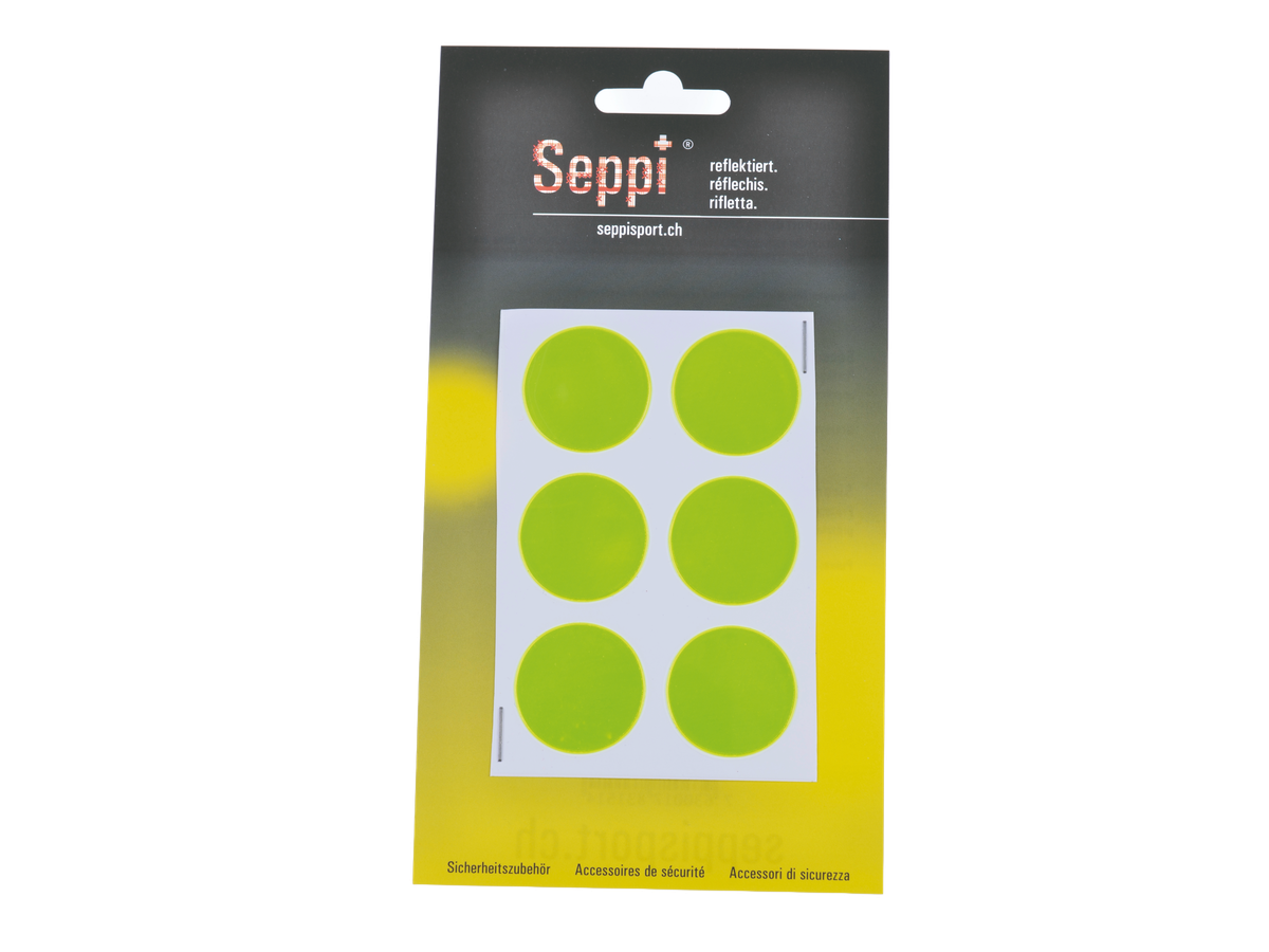 reflektierende Kreise 3cm selbstklebend / gelb